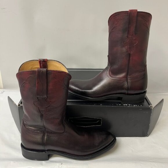 Lucchese | Shoes | Lucchese Kennedy Roper Boot In Black Cherry ...